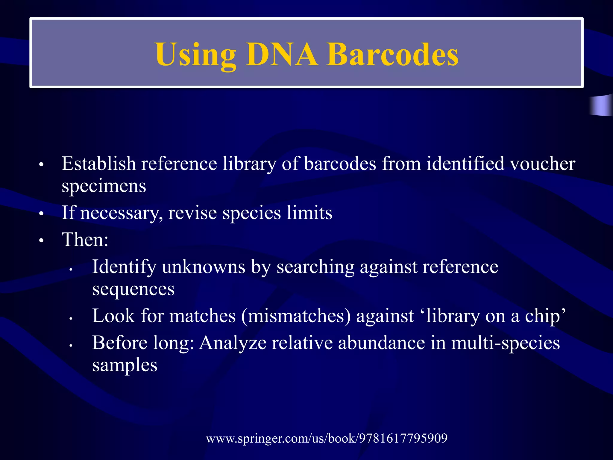 DNA BarcodING IN ANIMALS | PPT