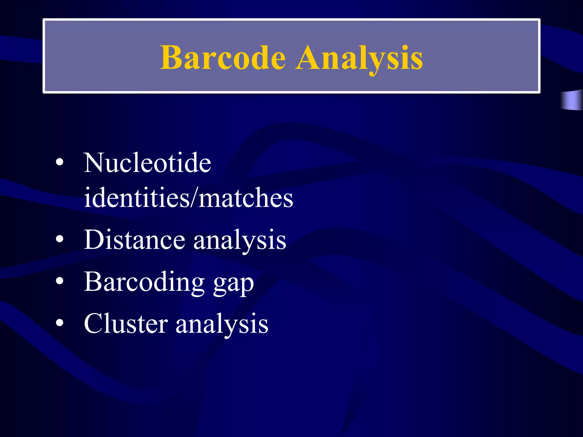 DNA BarcodING IN ANIMALS | PPT