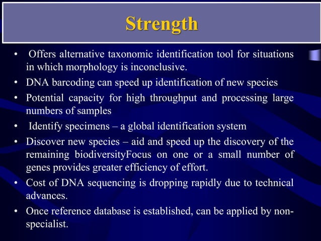 DNA BarcodING IN ANIMALS | PPT