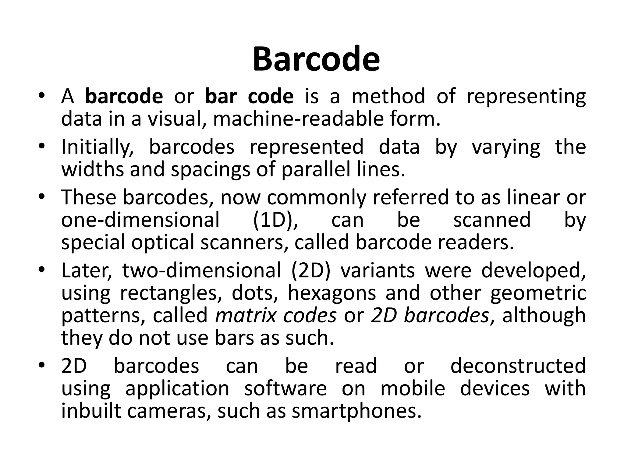 Barcode Medicine Identification | PPTX