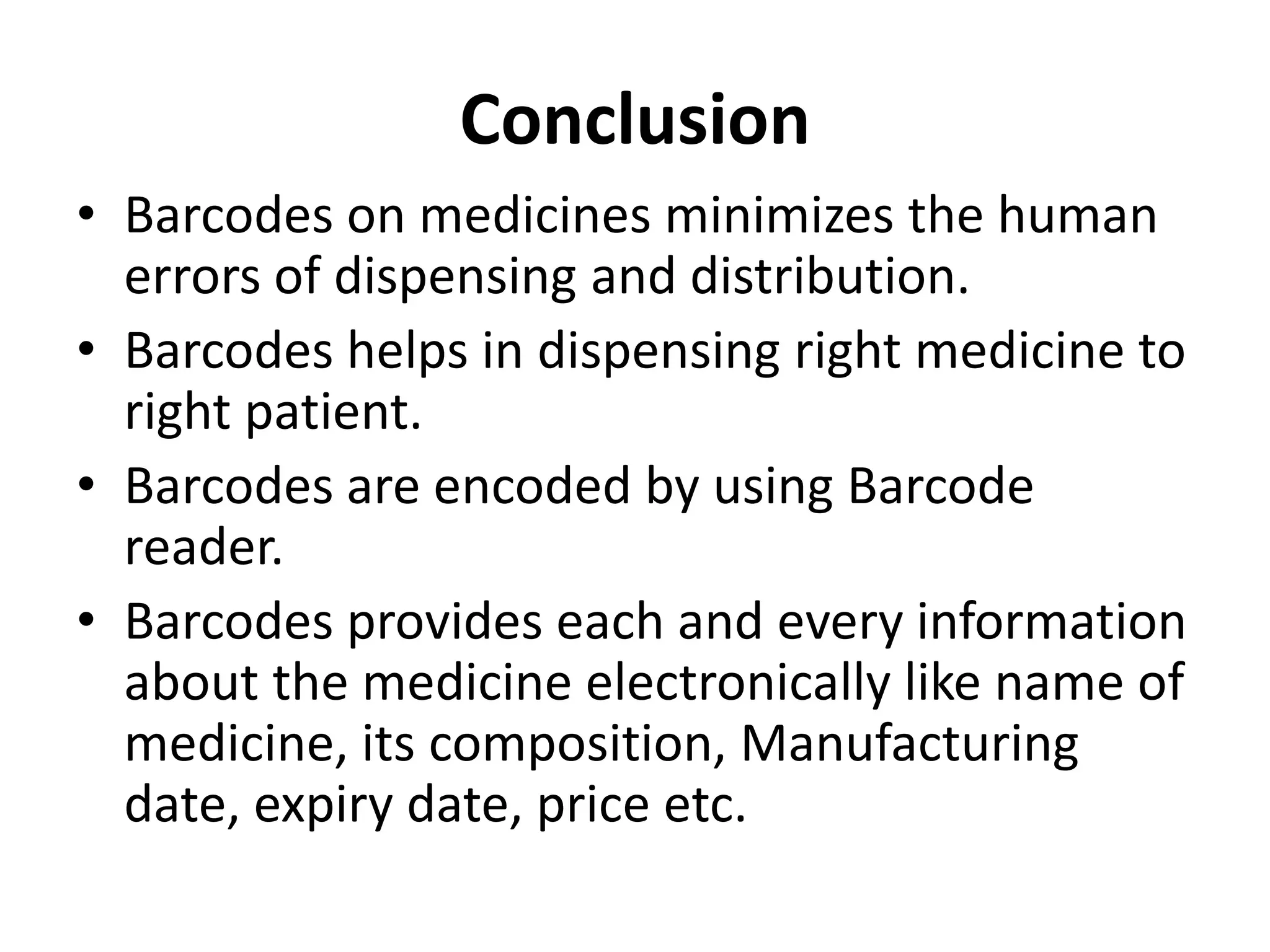 Barcode Medicine Identification | PPTX