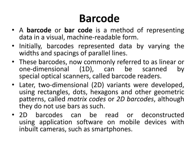 Barcode Medicine Identification | PPTX | Technology & Computing