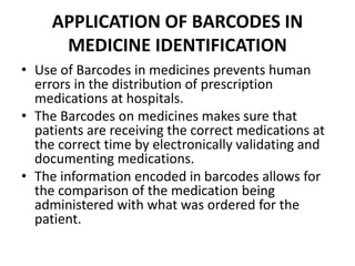 Barcode Medicine Identification | PPTX