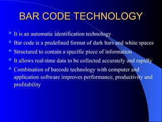 barcode that learn by all department that how barcode is working | PPT