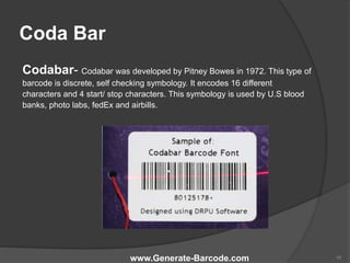 Types and Applications of Linear Barcode | PPSX