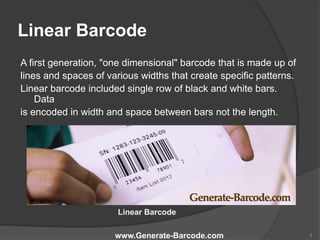 Types and Applications of Linear Barcode | PPSX