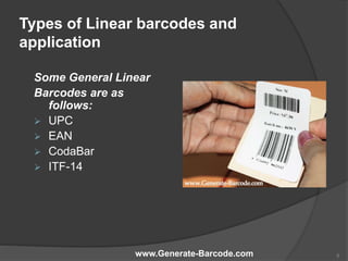 Types and Applications of Linear Barcode | PPSX