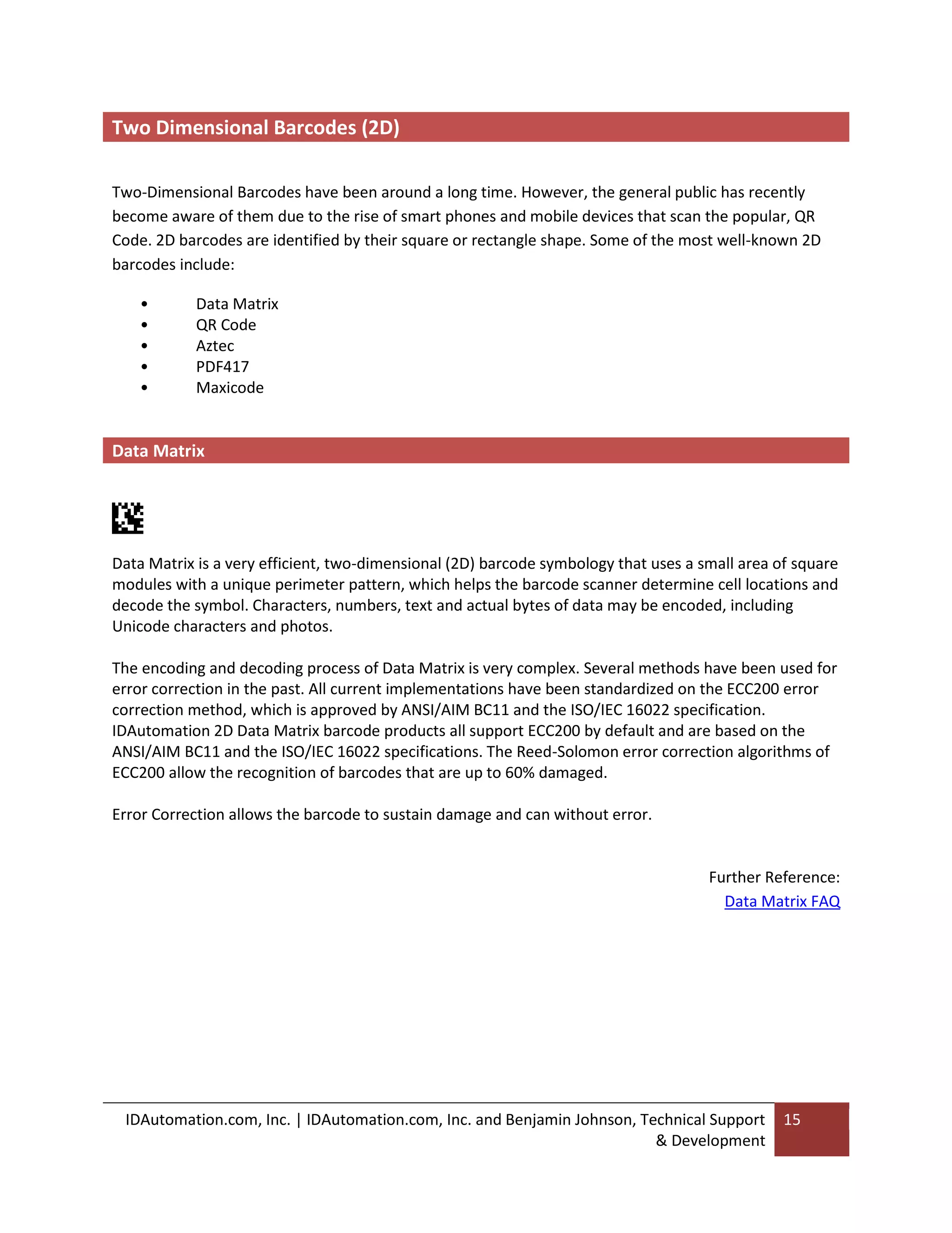 Barcode Educational Guide - IDAutomation.com | PDF