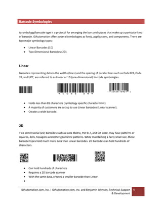 Barcode Educational Guide - IDAutomation.com | PDF