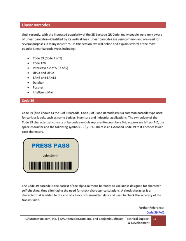 Barcode Educational Guide - IDAutomation.com | PDF