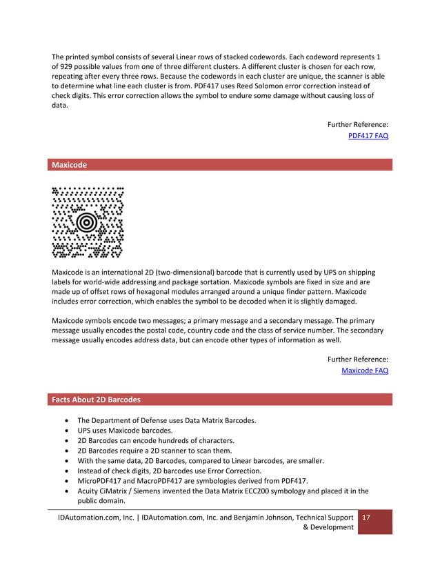 Barcode Educational Guide - IDAutomation.com | PDF