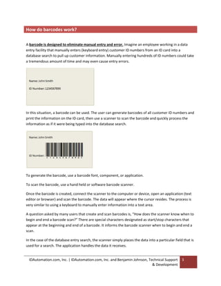 Barcode Educational Guide - IDAutomation.com | PDF