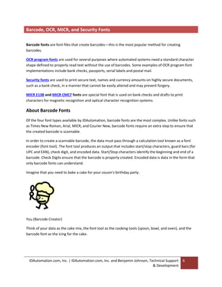 Barcode Educational Guide - IDAutomation.com | PDF