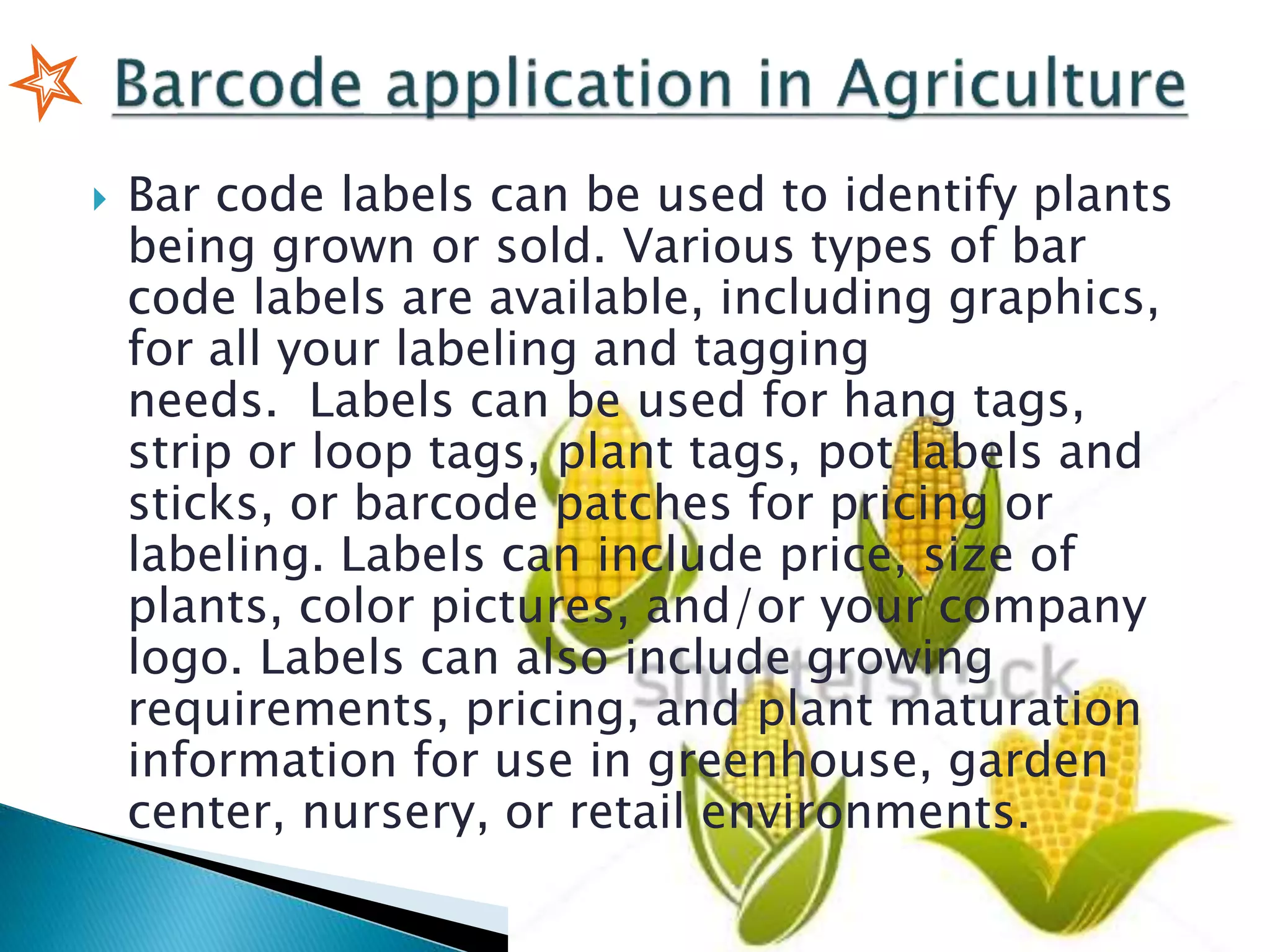 Barcode in agriculture | PPTX