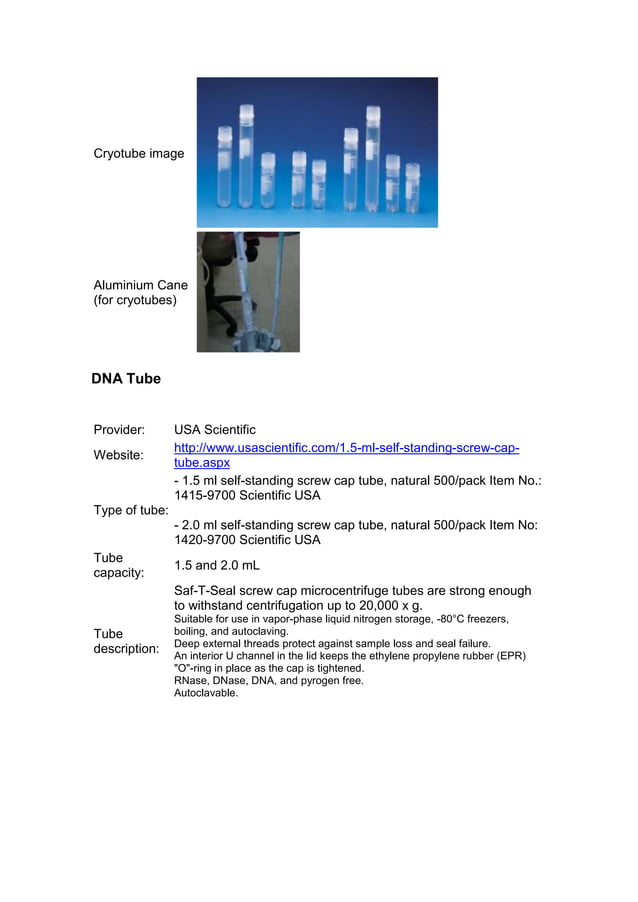 Barcode labels specifications for DNA and Cryo | PDF | Chemistry | Science