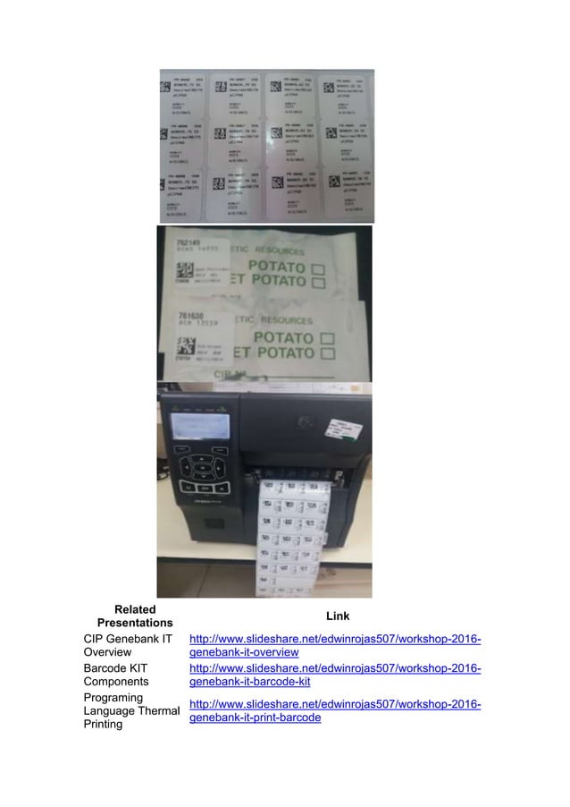 Barcode labels specifications for Seed and Herbarium | PDF | Computing ...