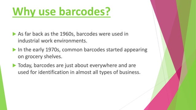 Barcode technology ppt | PPTX