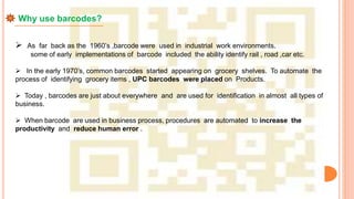 Bar code- Techlogogy : Seminar PPT | PPTX