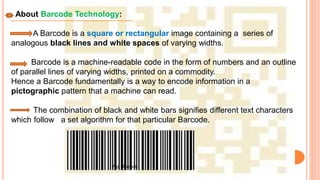 Bar code- Techlogogy : Seminar PPT | PPTX