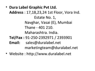 Barcode printer - duralabel.net