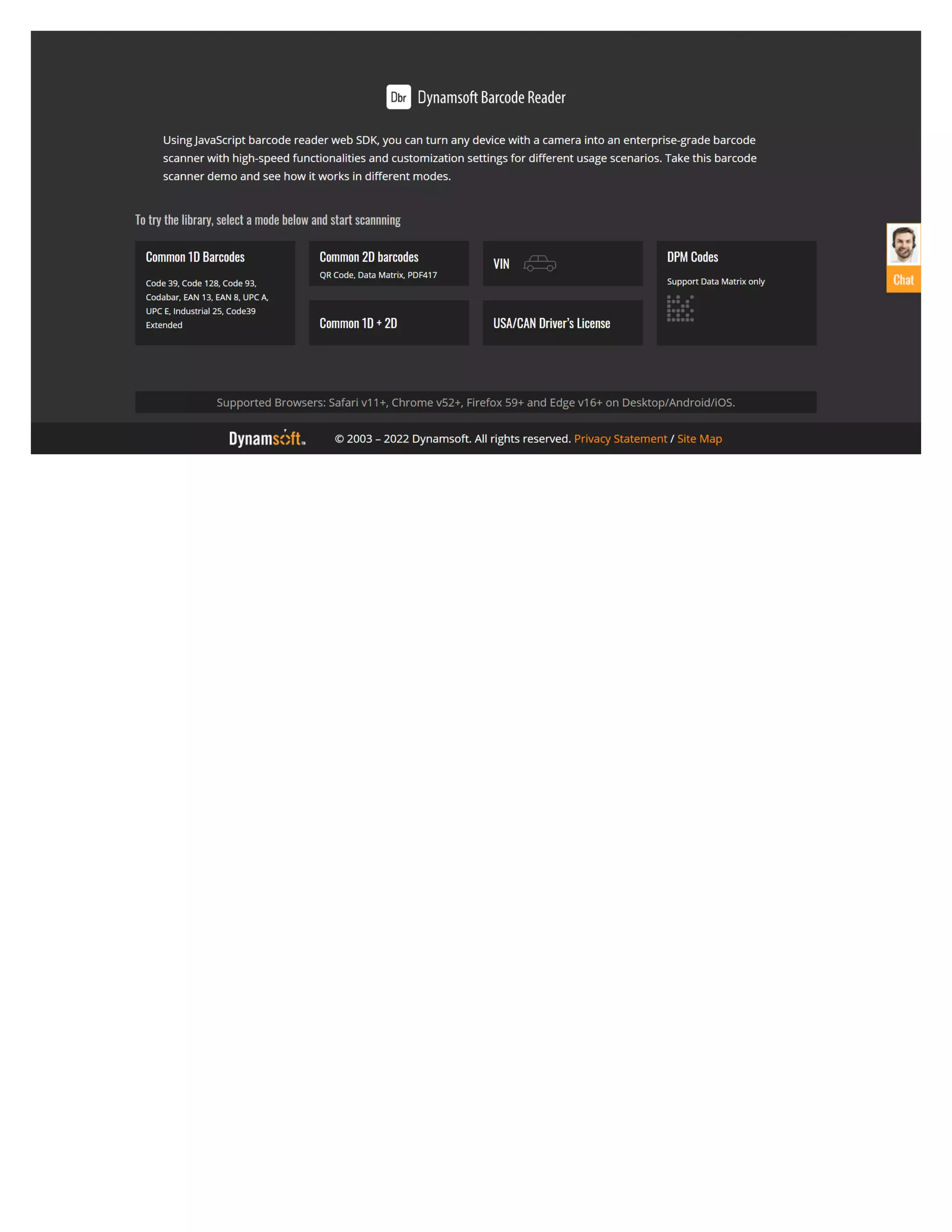 Barcode Reader JavaScript Demo | Dynamsoft | PDF