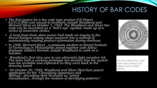 Bar codes and its type with different scanner and its application | PPTX