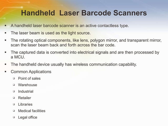 Handheld Laser Barcode Scanners | PPT