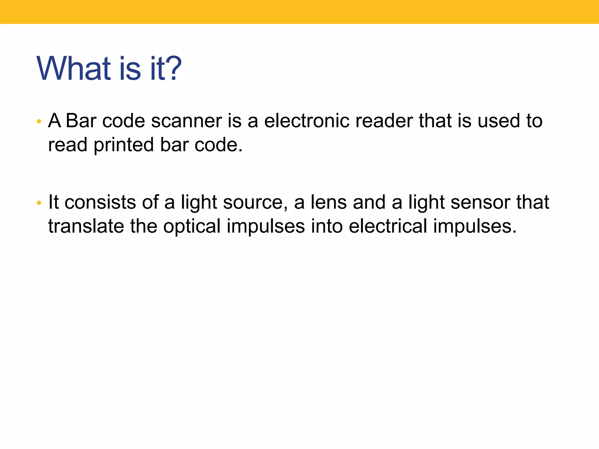 Bar code scanner | PPTX