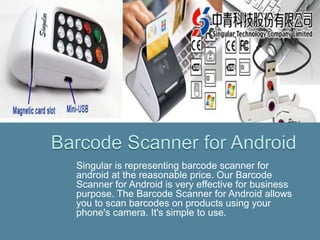 Barcode scanner for android | PPT