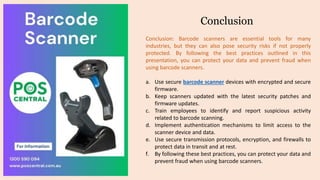 Barcode Scanner Security Protecting Your Data and Preventing Fraud | PPT