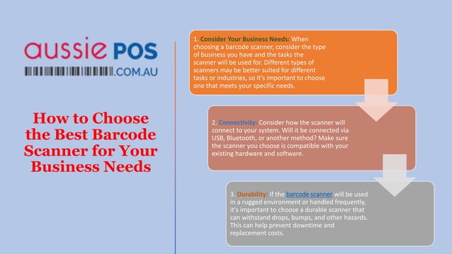 Barcode Scanners: Revolutionizing Retail Operations - A Presentation by Aussie POS | PPTX