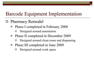 Barcoding Solution In Pharmacy June2009 | PPT
