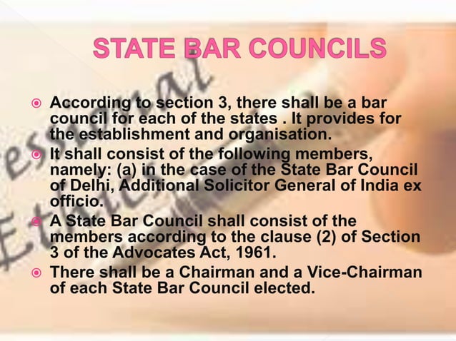 Bar council of india and the State Bar Councils | PPTX