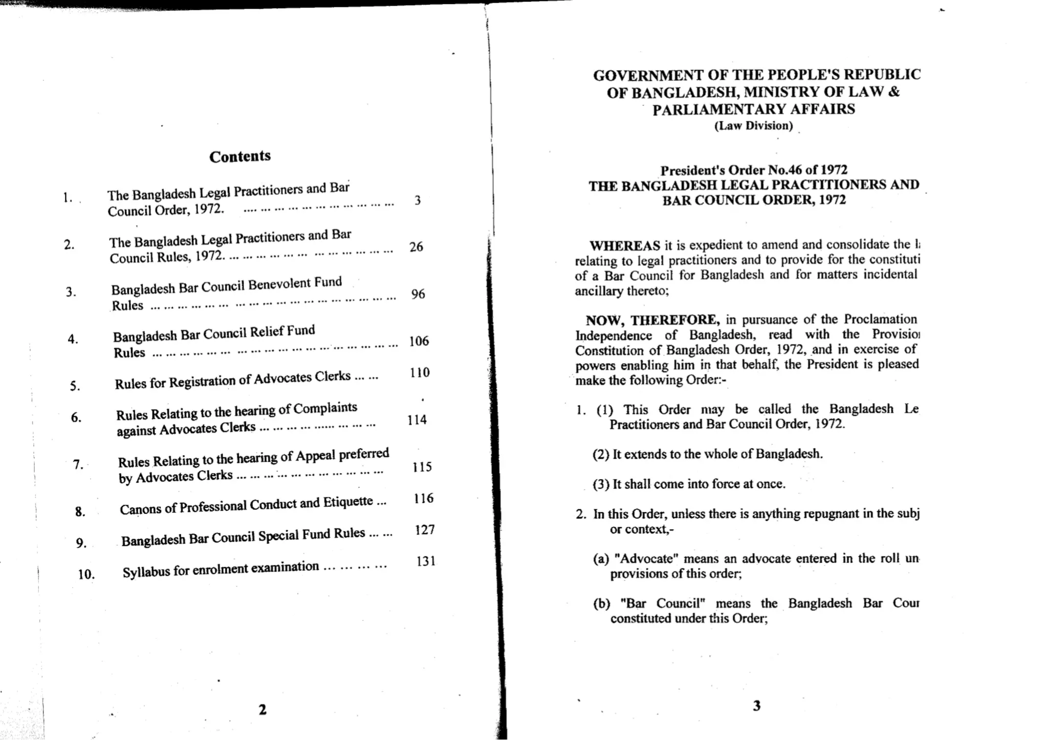 Bar Council Order & Rules – Bangladesh Bar Council.pdf | Free Download
