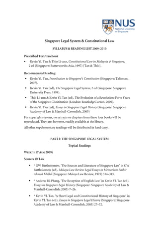 Revised Syllabus & Reading List | PDF