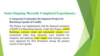 Bangladesh Academy for Rural Development- Action research | PPTX