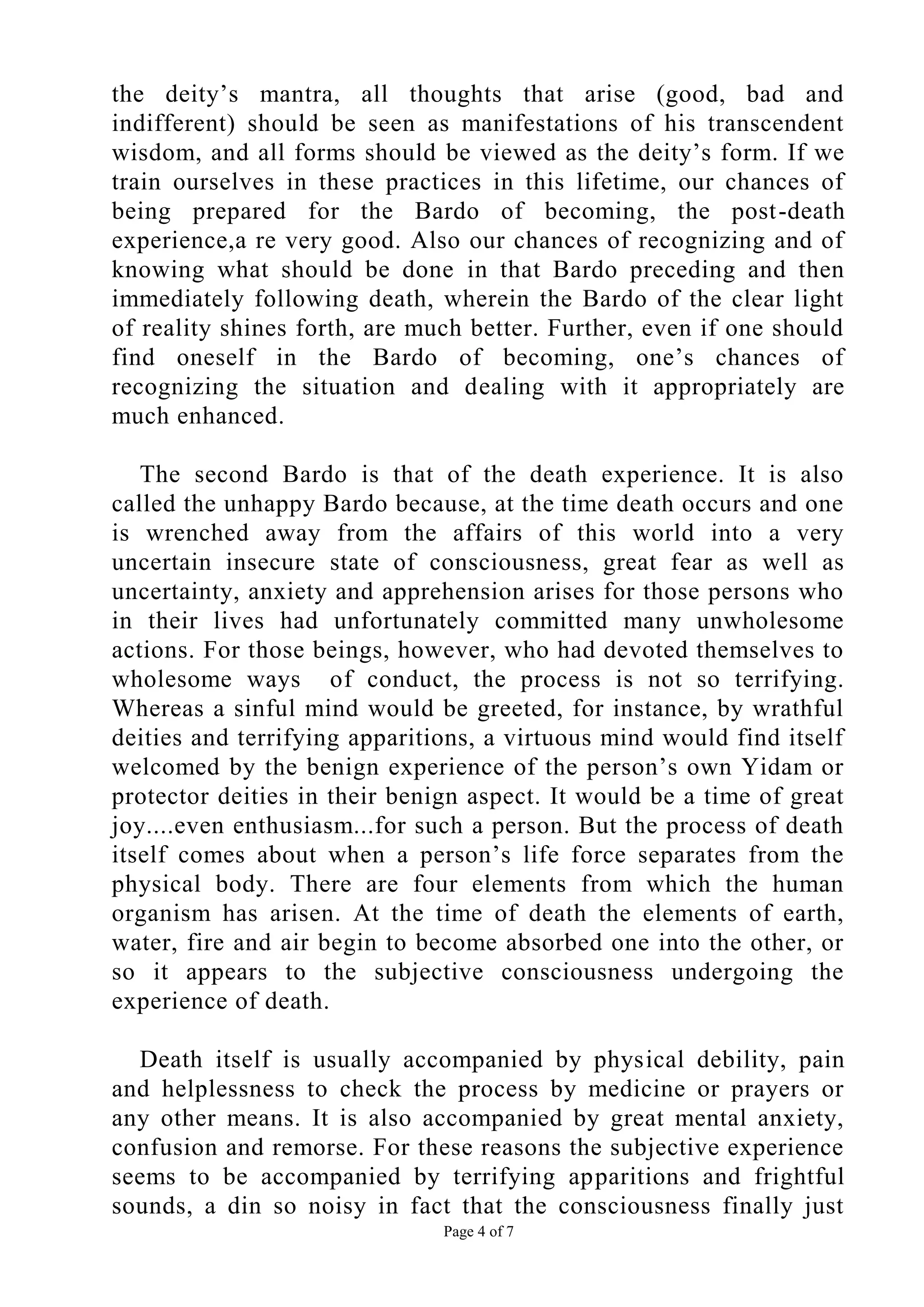 Bardo teaching-dezhung rinpoche | PDF