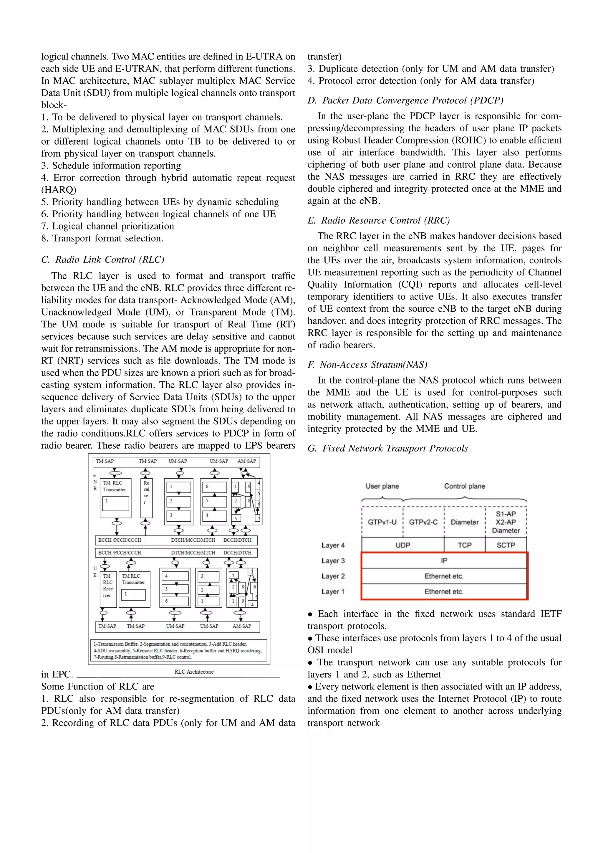 Lte protocol Stack | PDF