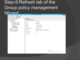 Presentation On Group Policy in Windows Server 2012 R2 By Barek-IT | PPTX