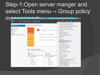 Presentation On Group Policy in Windows Server 2012 R2 By Barek-IT | PPTX