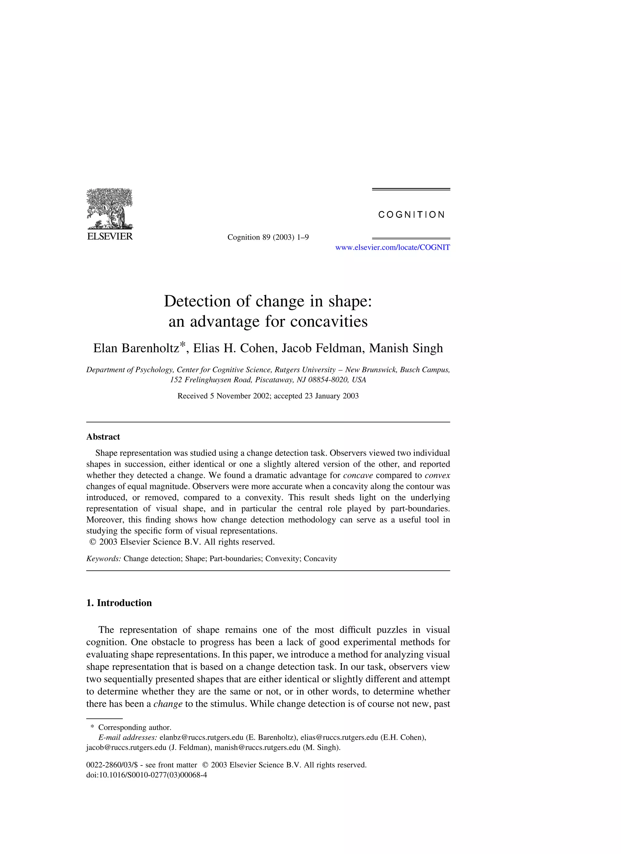 Barenholtz cohen etal_2003 | PDF