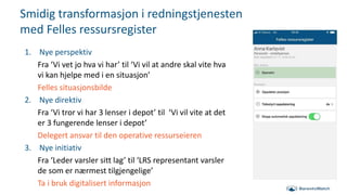 Smidig tjenesteutvikling transformerer prosesser | PPT
