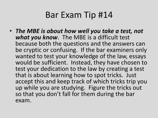 Bar exam tips | PPTX
