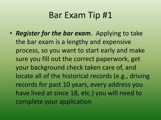 Bar exam tips | PPTX