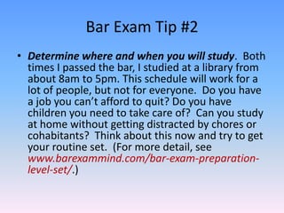 Bar exam tips | PPTX