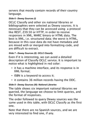 Catalog enrichment: importing Dewey Decimal Classification from ...