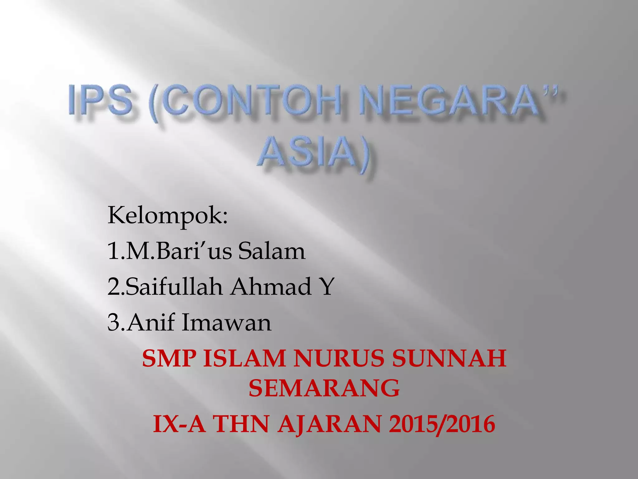 Benua dan Samudera Sub Bab Asia ppt | PPT