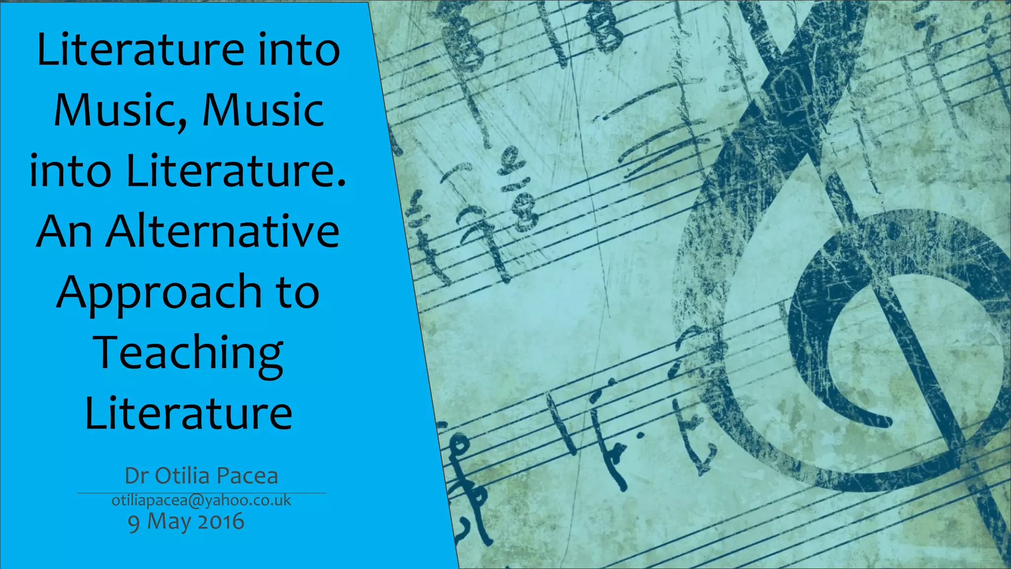 Teaching literature and music for non-native English undergraduates | PPT