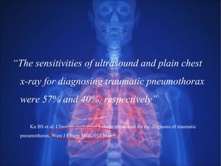 Chest USG vs CXR in Emergency Obese | PPT