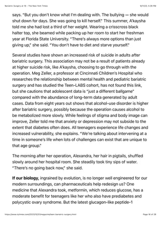 Bariatric Surgery at 16 | PDF